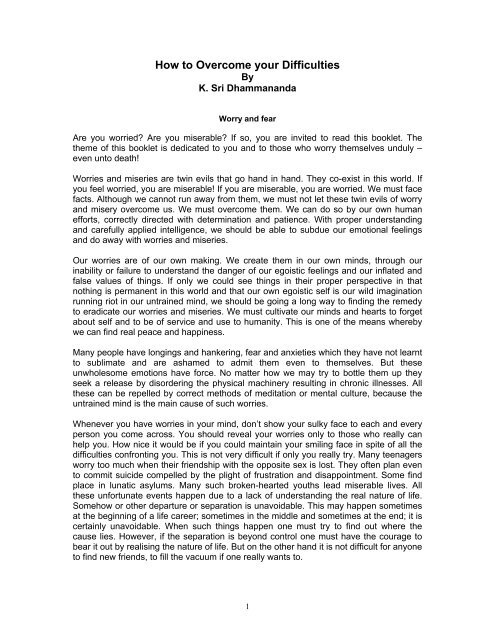 How to Overcome your Difficulties