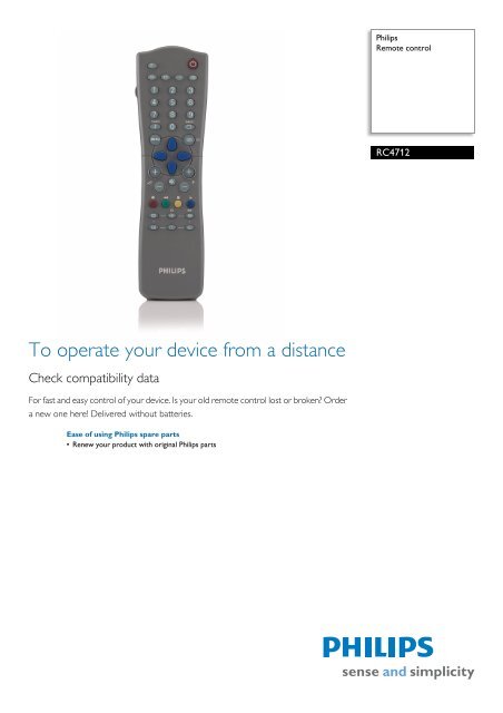 Philips Remote Codes