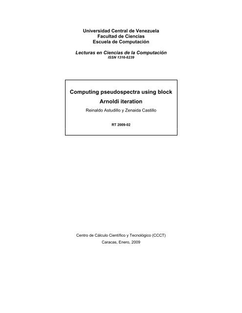 Universidad Central de Venezuela - Facultad de Ciencias-UCV ...