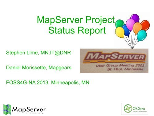 MapServer Project Status Report