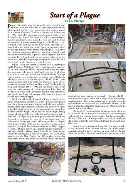 Start of a Plague - Horseless Carriage Replicas