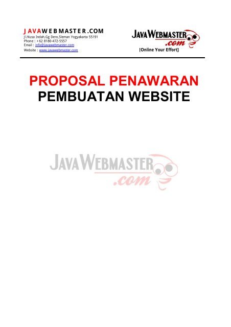 Proposal Penawaran Pembuatan Website - Jasa Pembuatan ... Proposal Penawaran Pembuatan Website - Jasa Pembuatan ...