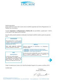 Regolamento e Tariffario - Faschim