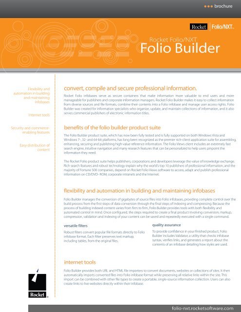 Download - Rocket Folio/NXT - Rocket Software