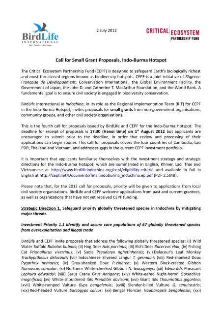 English - Critical Ecosystem Partnership Fund