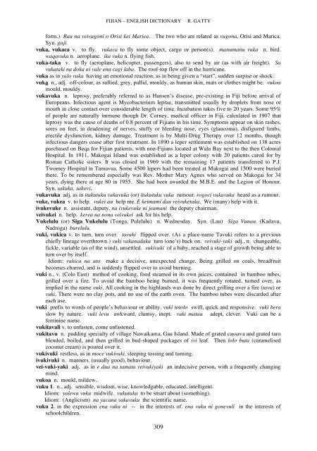 FIJIAN – ENGLISH DICTIO