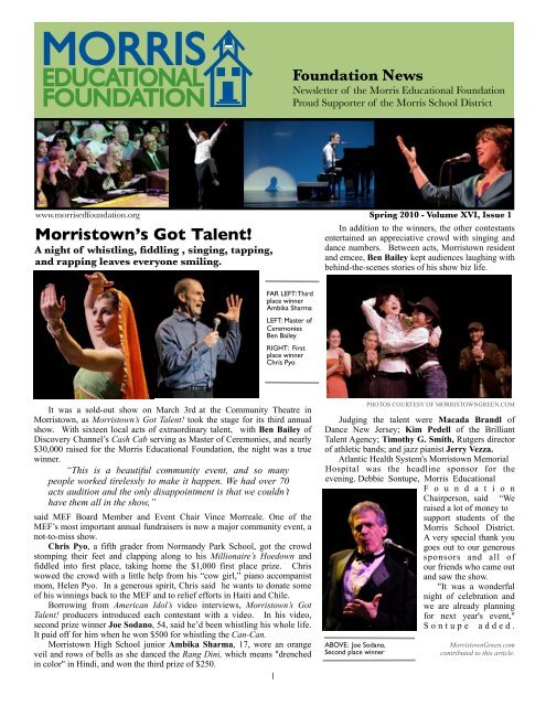 Newsletter COLOR - Morris Educational Foundation