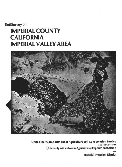 Soil Survey of Imperial County, California, Imperial Valley Area