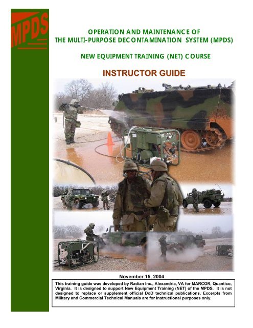 MPDS (Karcher)Instructor Guide