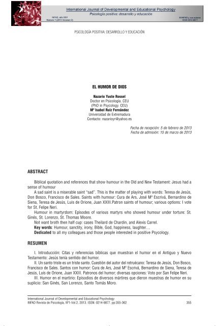 el humor de Dios - infad