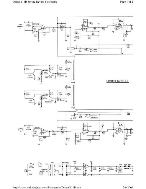 Page 1 of 2 Orban 111B Spring Reverb Schematic 2/9/2006 http ...