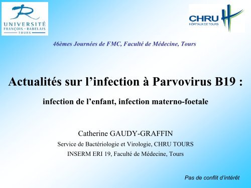 Actualités Sur Linfection à Parvovirus B19 Fmc De Tours
