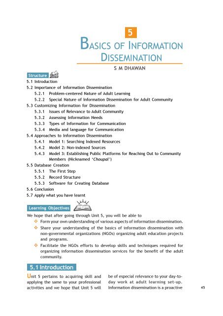 Disseminate Information