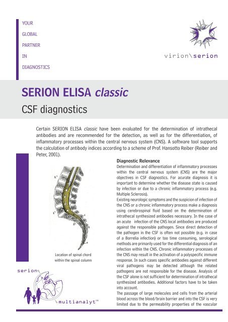 SERION ELISA classic CSF diagnostics - virion\serion