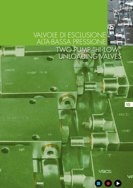two pump “hi-low” unloading valves valvole di esclusione alta-bassa ...