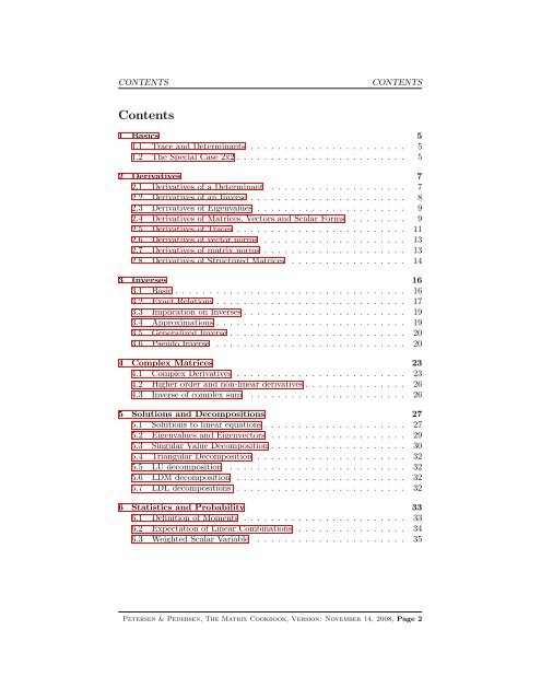 CONTENTS CONTENTS Content