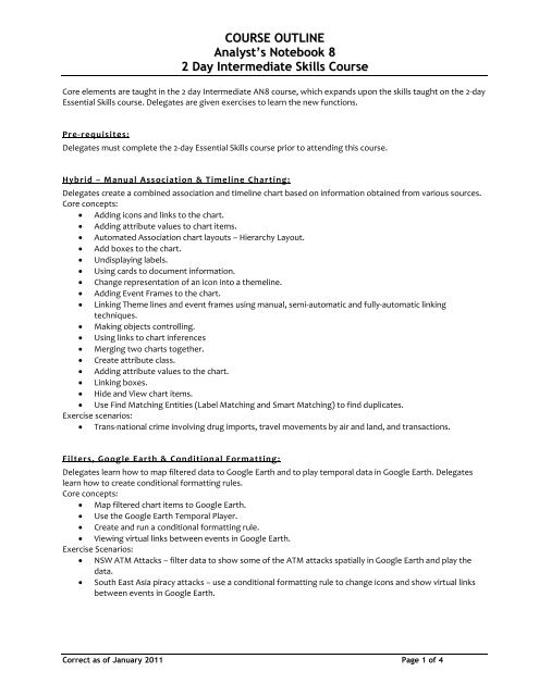 Analyst's Notebook - Visual Analysis