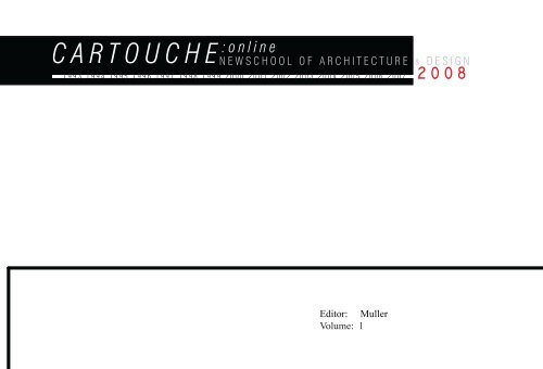 CARTOUCHE:online - NewSchool of Architecture + Design
