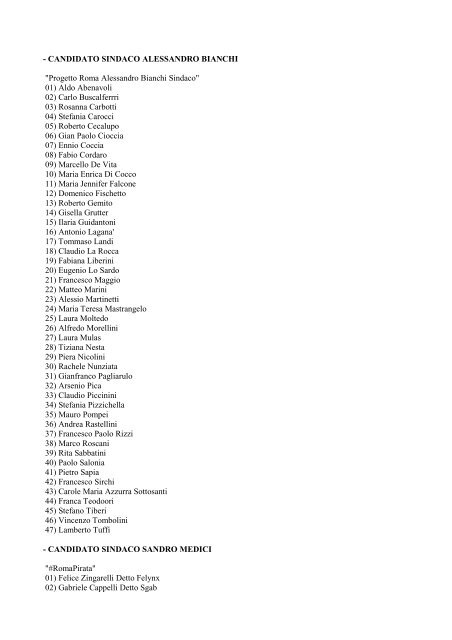 tutti i candidati al Comune di Roma 2013. - Ing. Massimo Lucà
