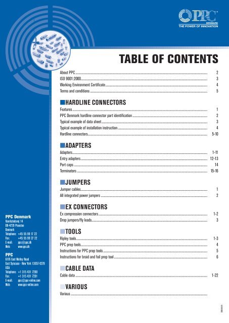 hardline connectors - PPC