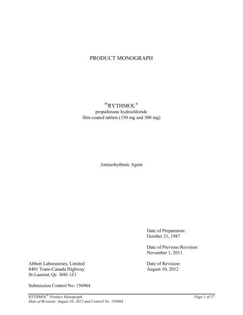 [Product Monograph Template - Standard] - Abbott