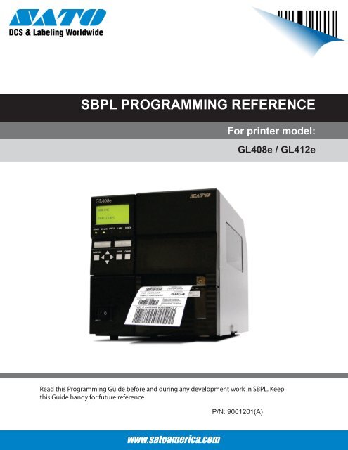 SBPL Programming Reference - SATO America