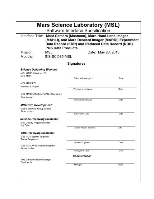 Mars Science Laboratory (MSL)