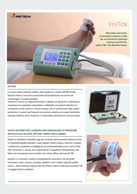 SYSTOE La misura della pressione sistolica alla caviglia ... - Meteda