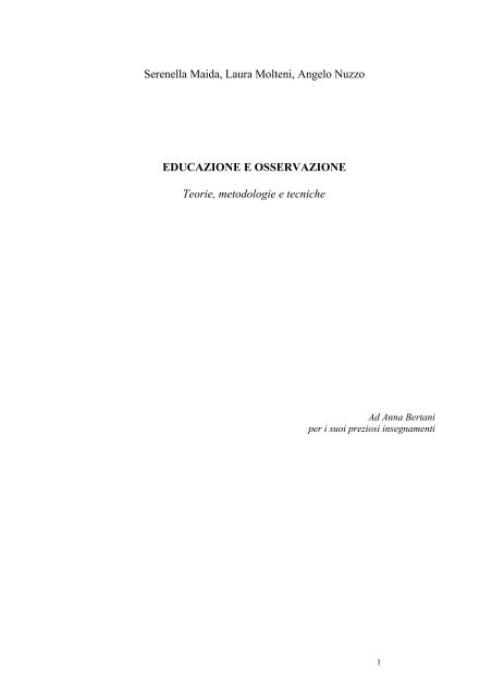 Serenella Maida, Laura Molteni, Angelo Nuzzo ... - Anep