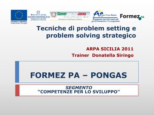 Tecniche di problem setting e problem solving strategico - Arpa Kids