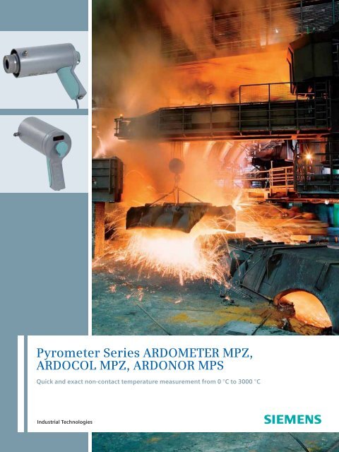 Pyrometer Series ARDOMETER MPZ, ARDOCOL MPZ, ARDONOR ...