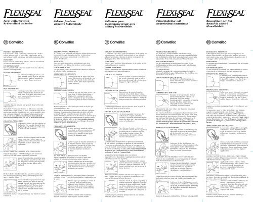 Fecal collector with hydrocolloid adhesive Collecteur ... - ConvaTec