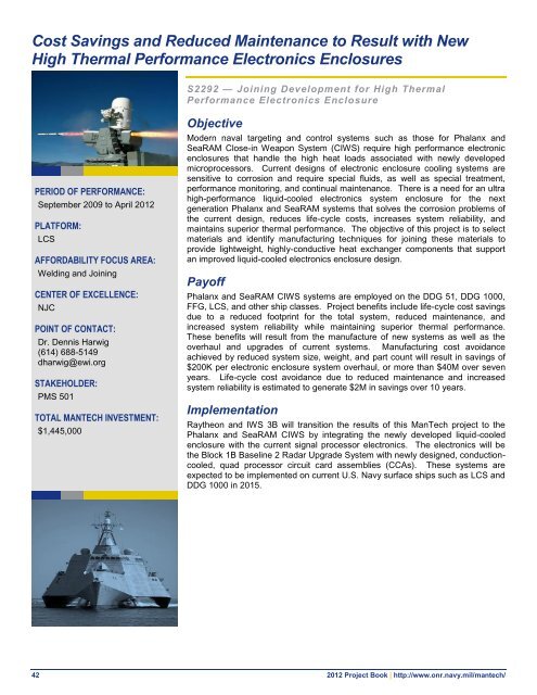 Cost Savings and Reduced