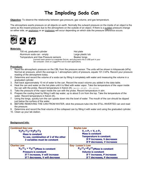 The Imploding Soda Can - Fort Bend ISD
