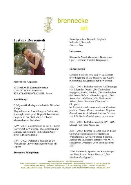 CV als PDF - brennecke-art
