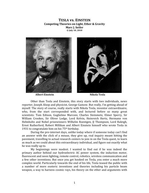 Nikola Tesla Aether Force