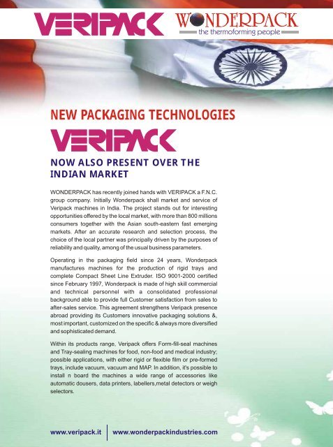 NEW PACKAGING TECHNOLOGIES - Wonderpack Industries