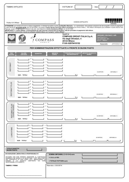 Spett.le COMPASS GROUP ITALIA S.p.A. Via degli ... - Ristomat
