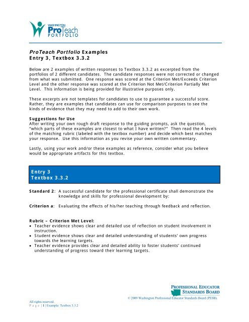 Textbox 3.3.2 - Example - Washington ProTeach Portfolio