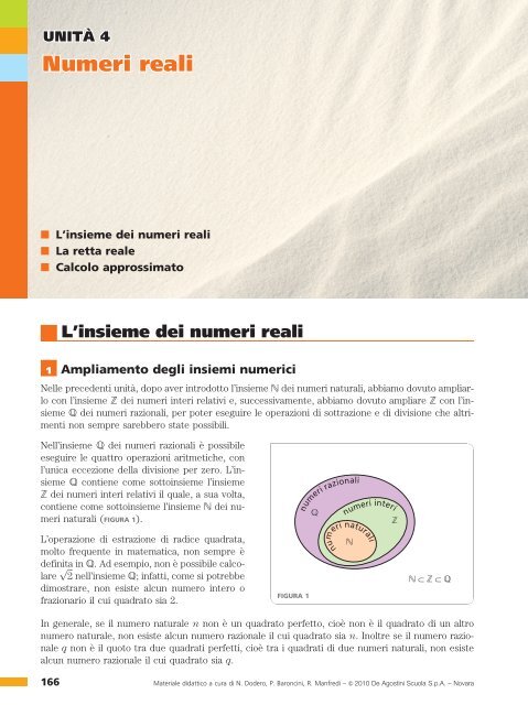 L'insieme dei numeri reali - Scuola.com