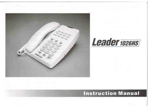 Leader 1026HS User Manual