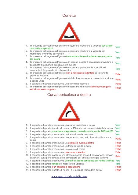 Cunetta 1. In presenza de