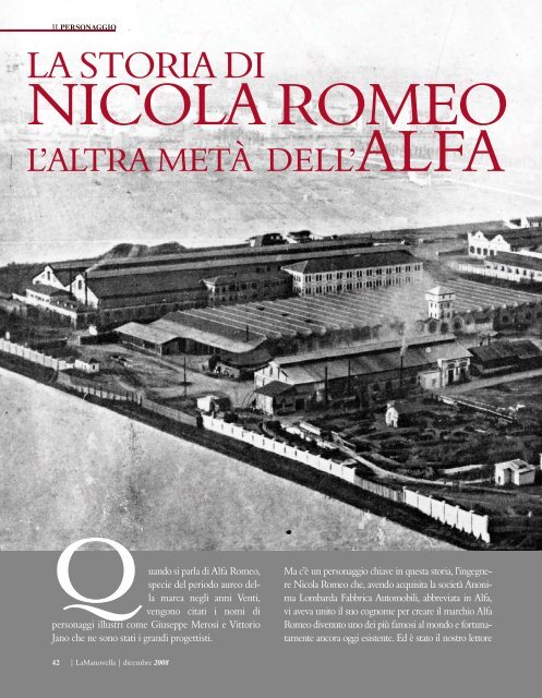La storia di Nicola Romeo, l`altra metà dell` Alfa [dicembre 2008 ...
