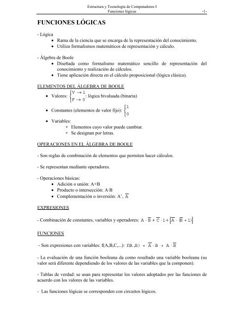 FUNCIONES LÓGICAS - DAC