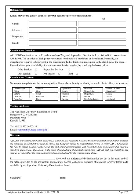 References: Kindly provid