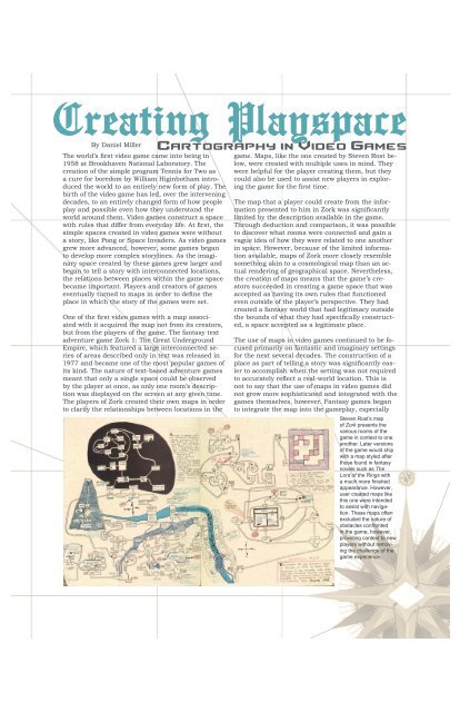 Cartography in Video Games - Cartography and Maps