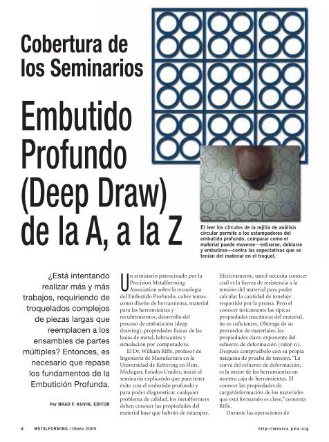 Cobertura de los Seminarios: Embutido Profundo - PMA México ...