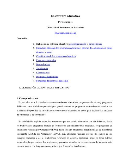 El software educativo