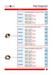 Tabella Bulloni testa esagonale TDE UNI 5737