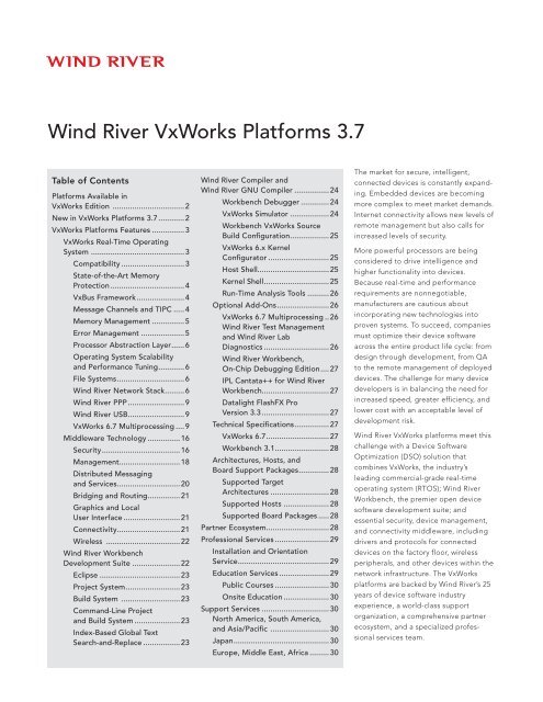 Wind River VxWorks Platforms 3.7